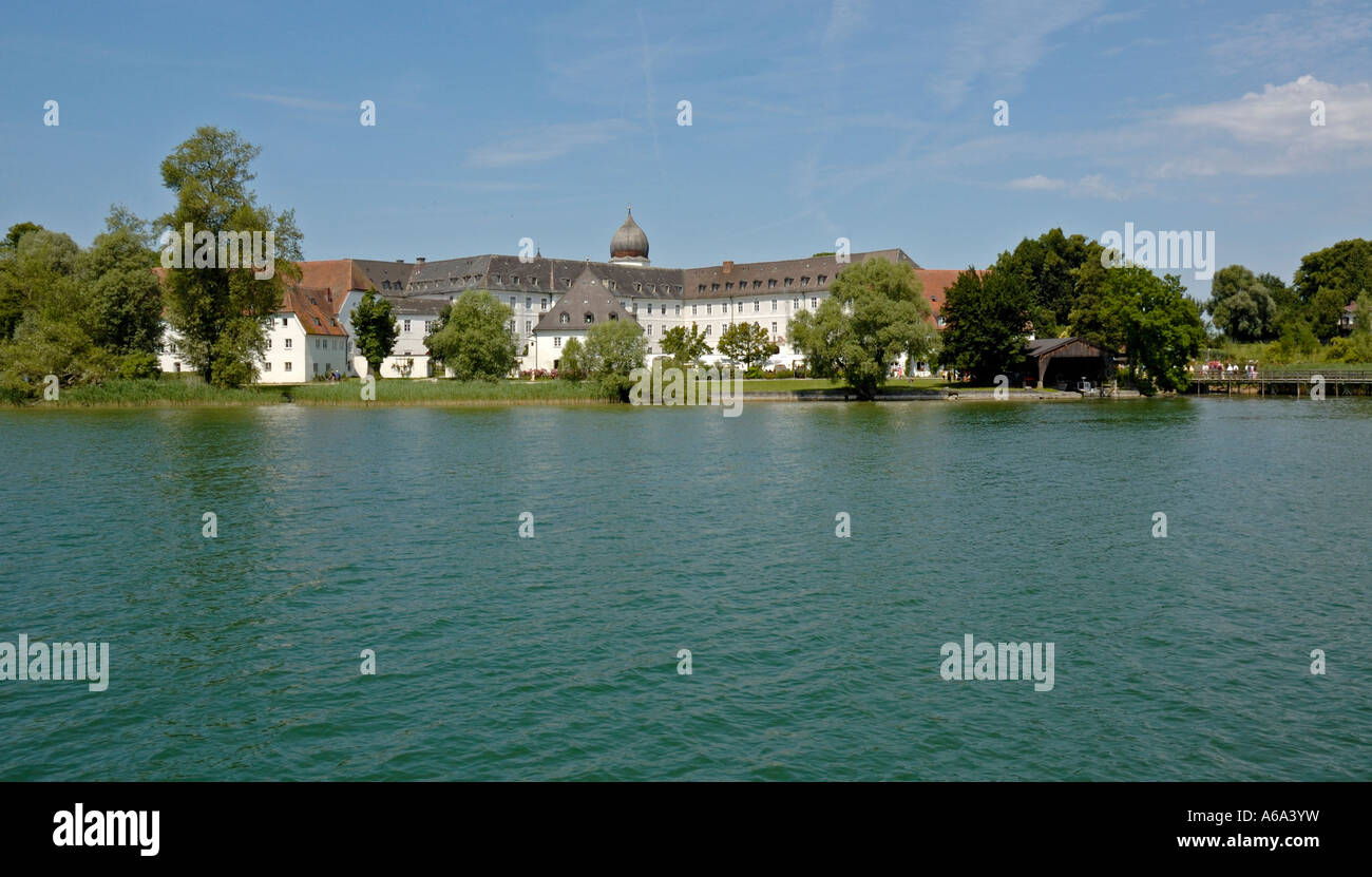 Frauenwoerth convent on Fraueninsel, Chiemsee, Germany Stock Photo - Alamy