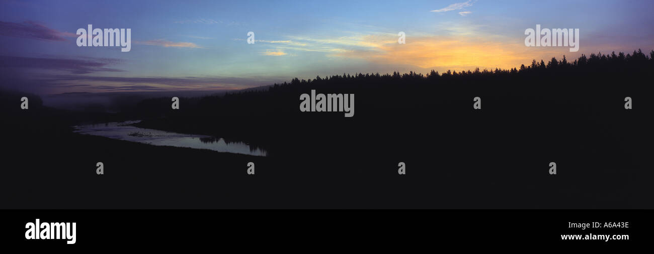 Dawn on the River Naver Strathnaver north west Sutherland Scottish ...