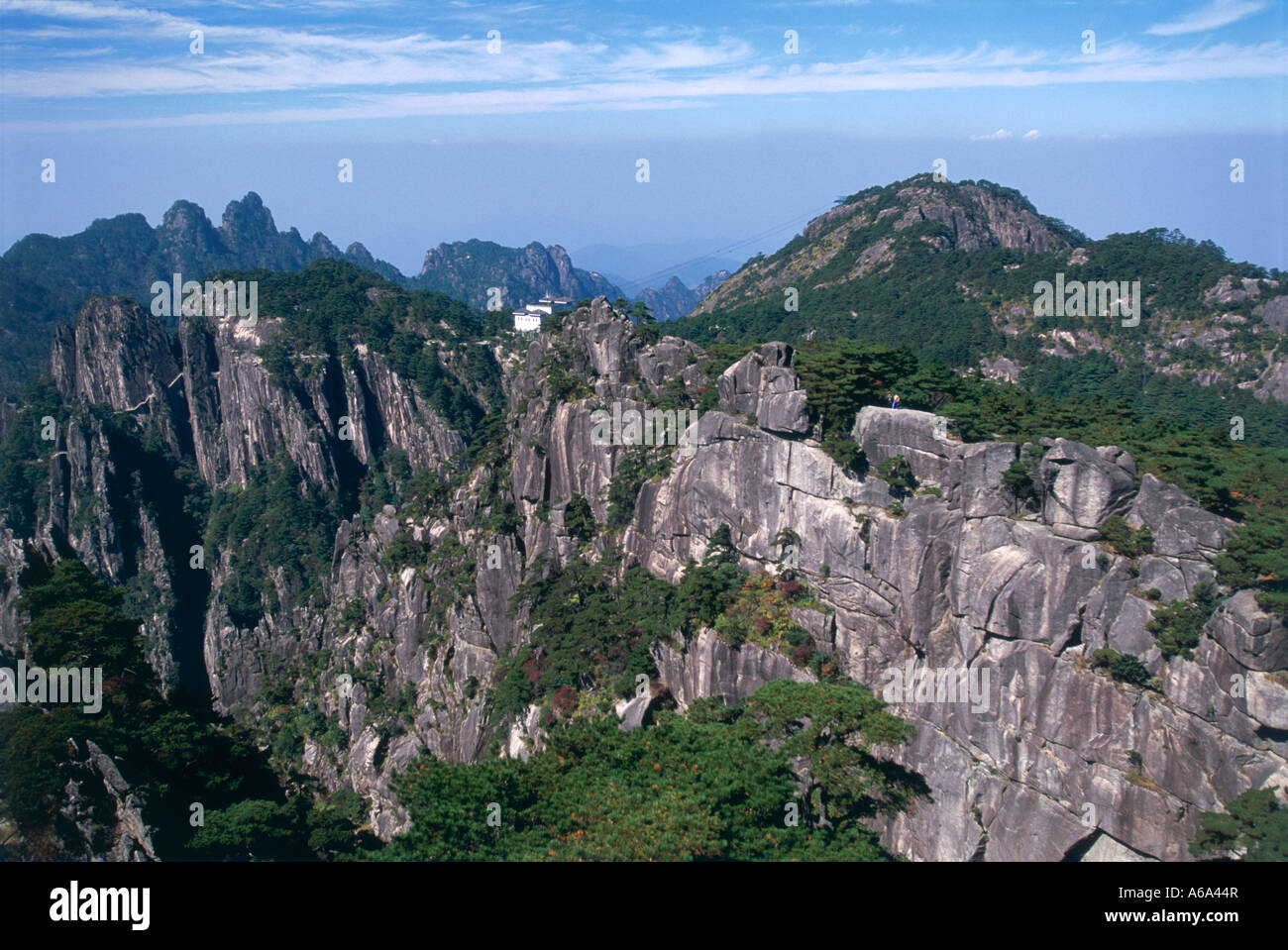 China, Anhui, Huang Shan (Yellow Mountain), Shixin Feng (Beginning to ...