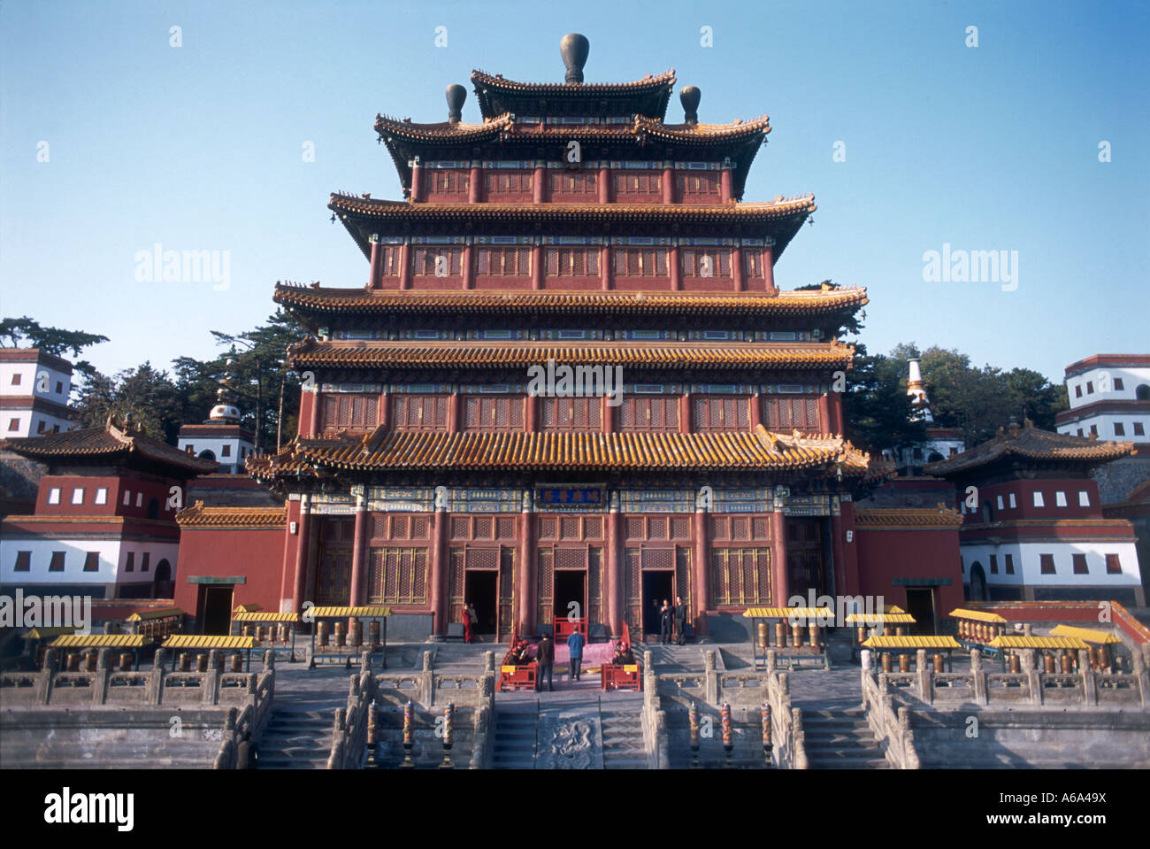 China, Hebei, Chengde , Puning Si, Mahayana Hall, Han Chinese designs ...