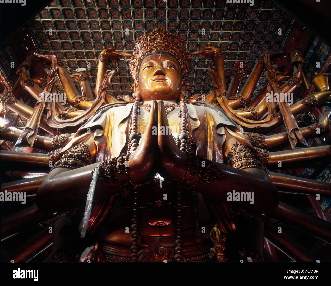 China, Hebei, Chengde, Puning Si, Guanyin, huge effigy of goddess of ...