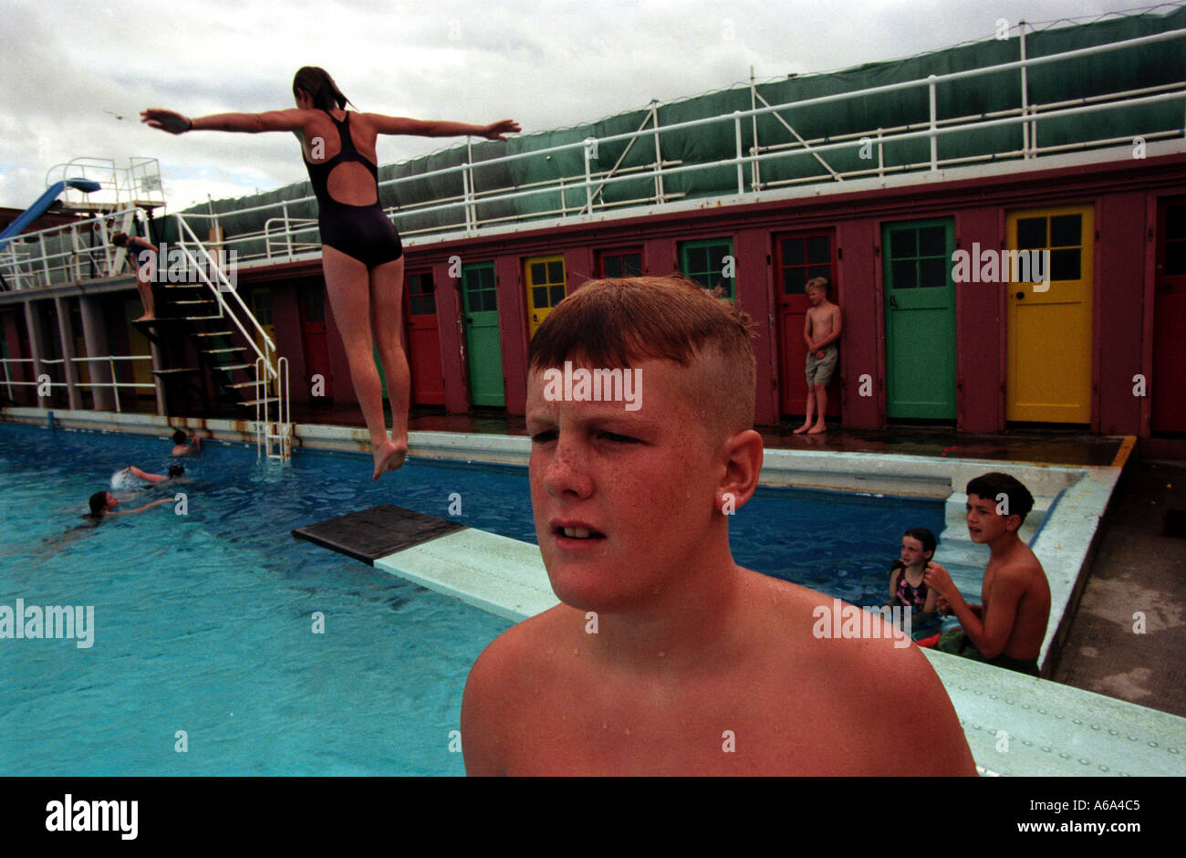 North Berwick Outdoor Swimming Pool shortly before the East Lothian ...