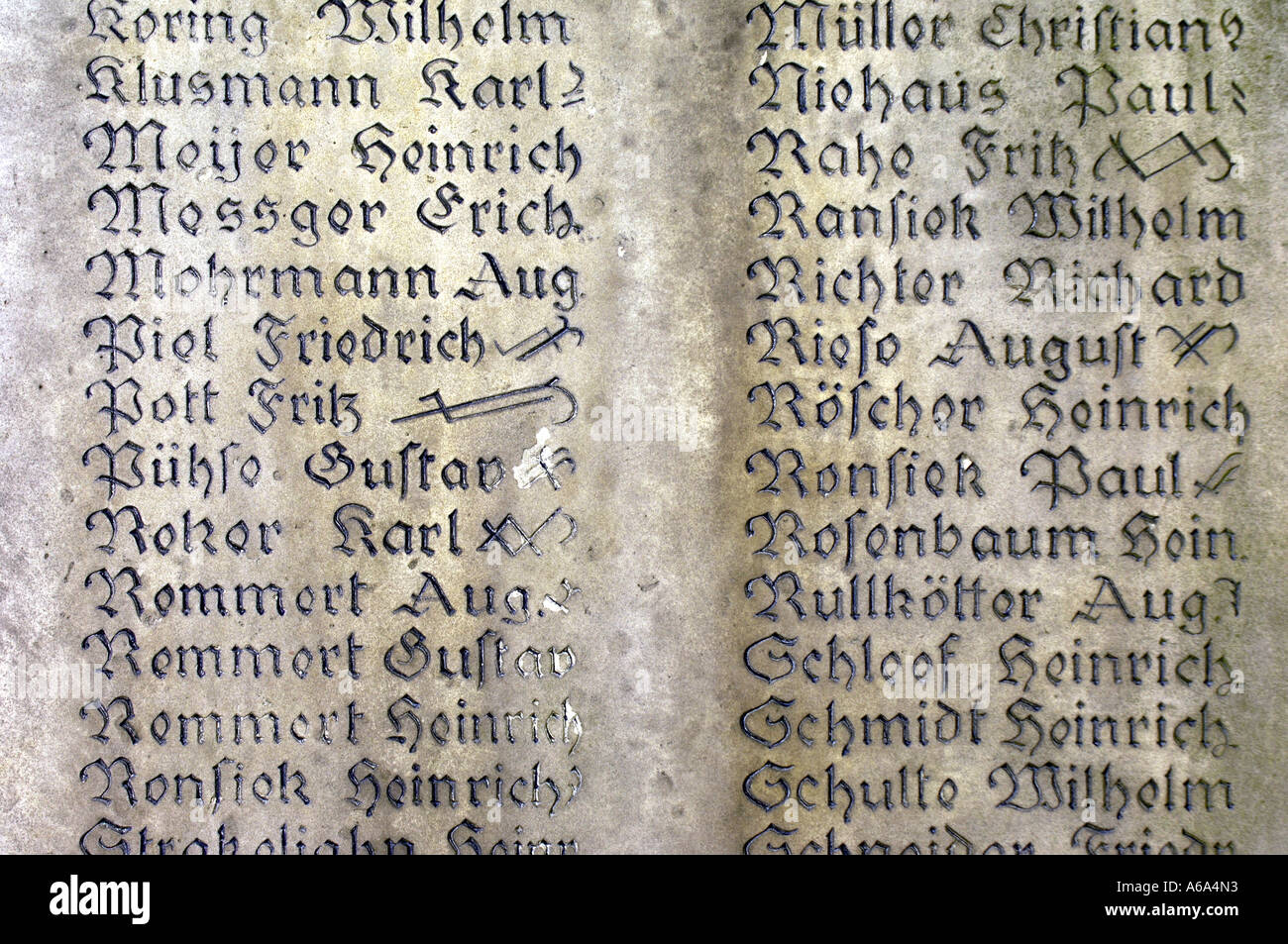 names world war memorial buende nordrhein westfalen germany german ...
