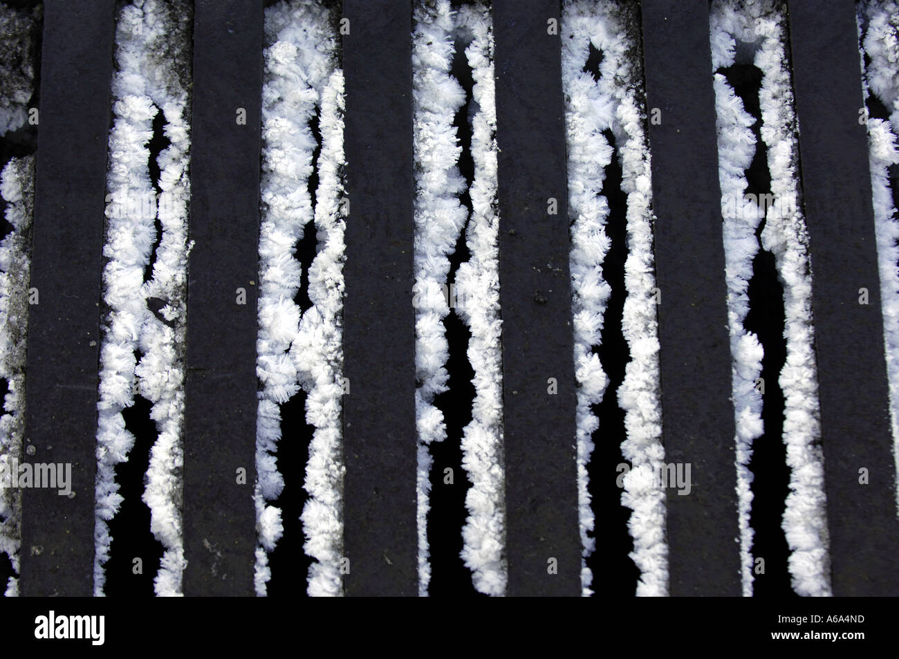 frozen grid steel cold coldness winter wintry conditions artic Stock ...