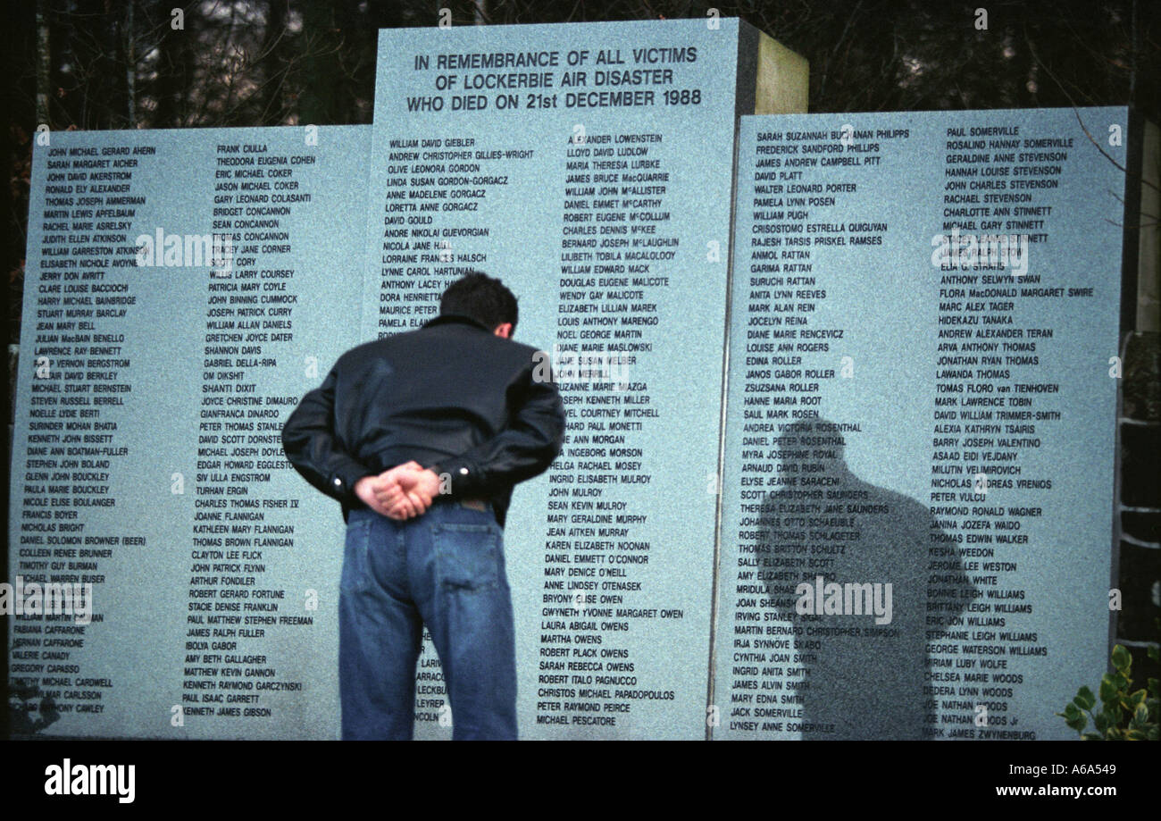 Lockerbie Memorial to PanAm 103 Stock Photo - Alamy