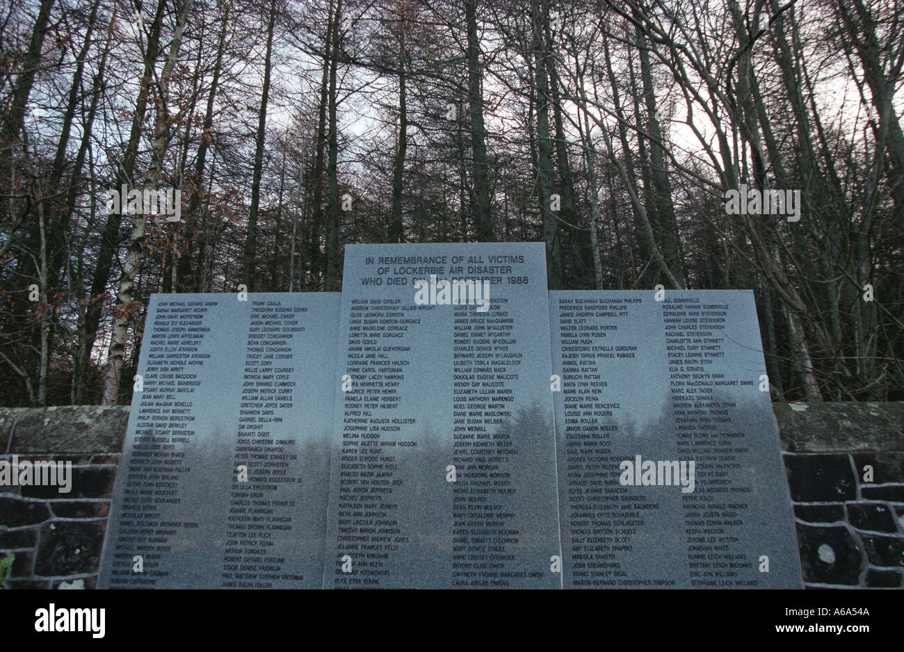 Lockerbie Memorial to PanAm 103 Stock Photo - Alamy