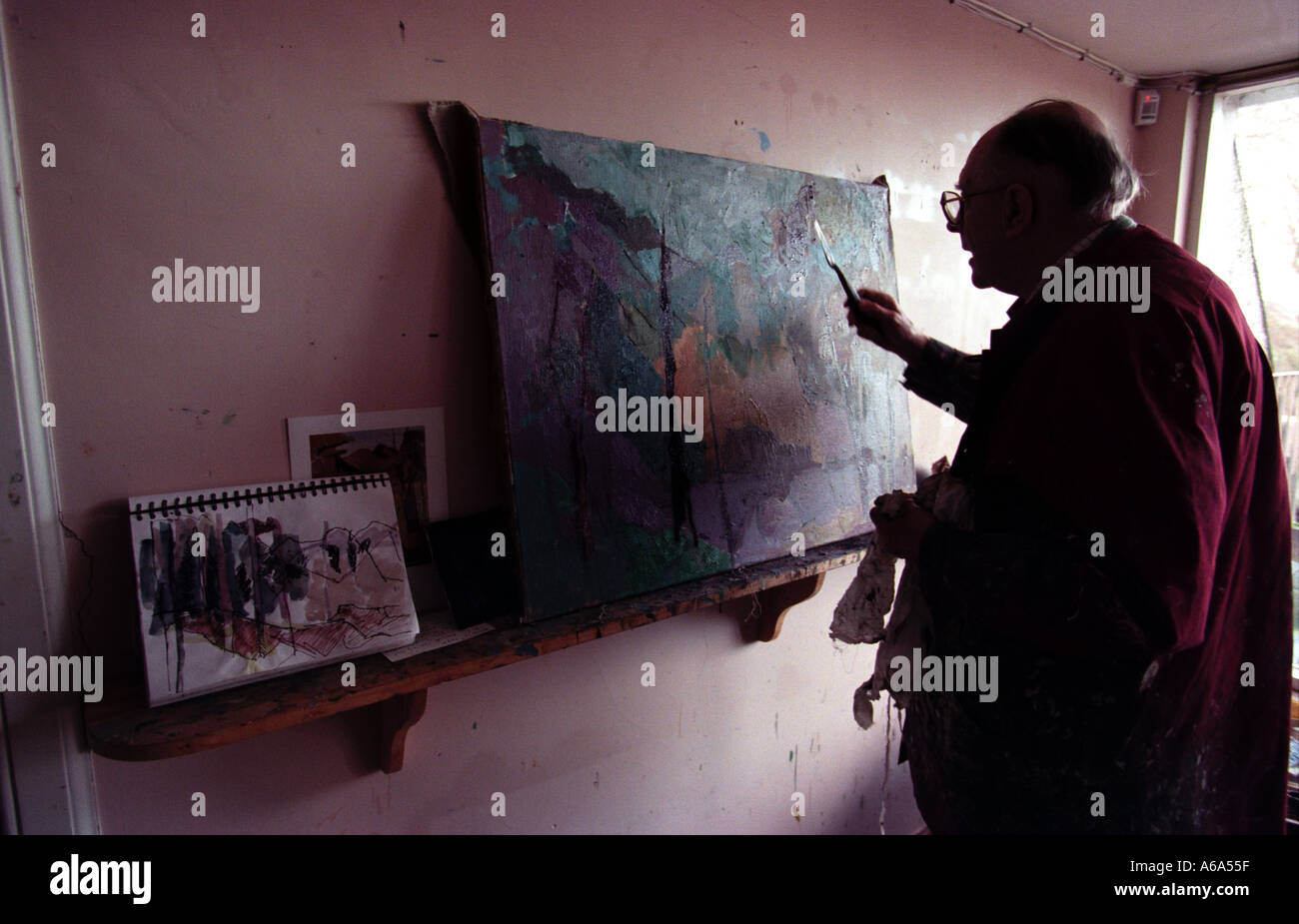 Lord Haig of Bemersyde Painting one of his landscapes Stock Photo - Alamy