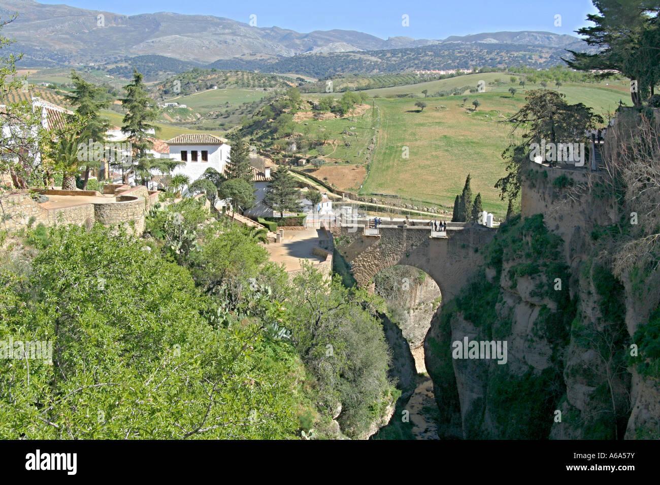 Puente viejo old bridge Ronda Andalucia Spain Stock Photo - Alamy