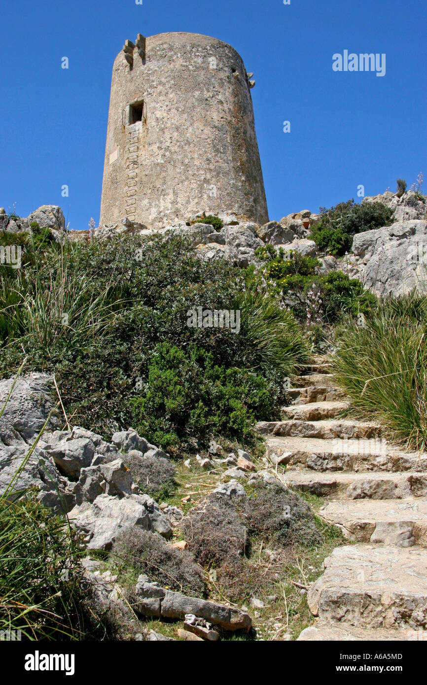 Mallorca watchtower Albercutx at Port de Pollenca Stock Photo - Alamy