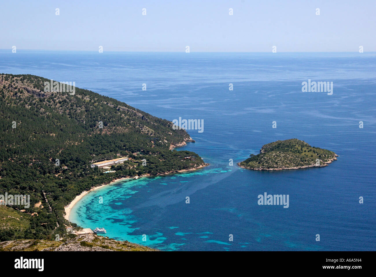Mallorca view from watchtower Albercutx Stock Photo - Alamy