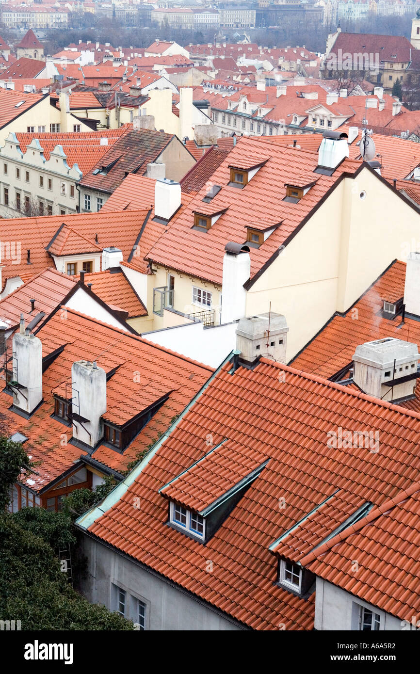 Prague red frosty rooftops view hi-res stock photography and images - Alamy