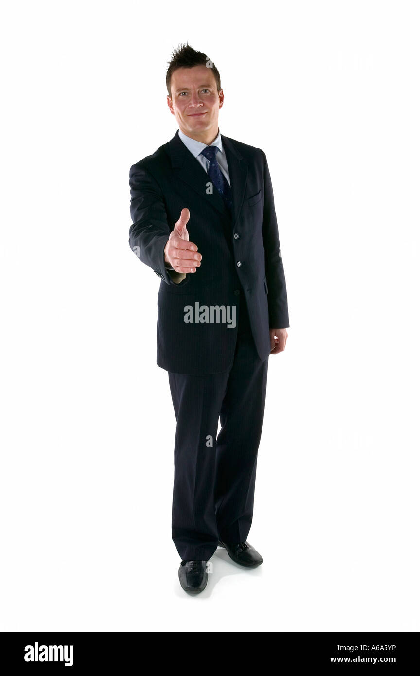 Businessman Reaching Out Hand Handshake High Resolution Stock ...
