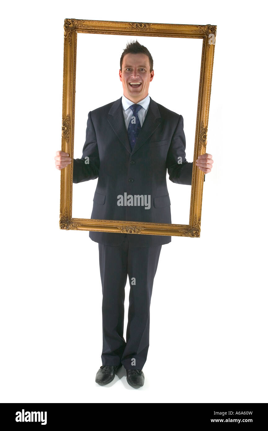 Man picture frame Cut Out Stock Images & Pictures - Alamy