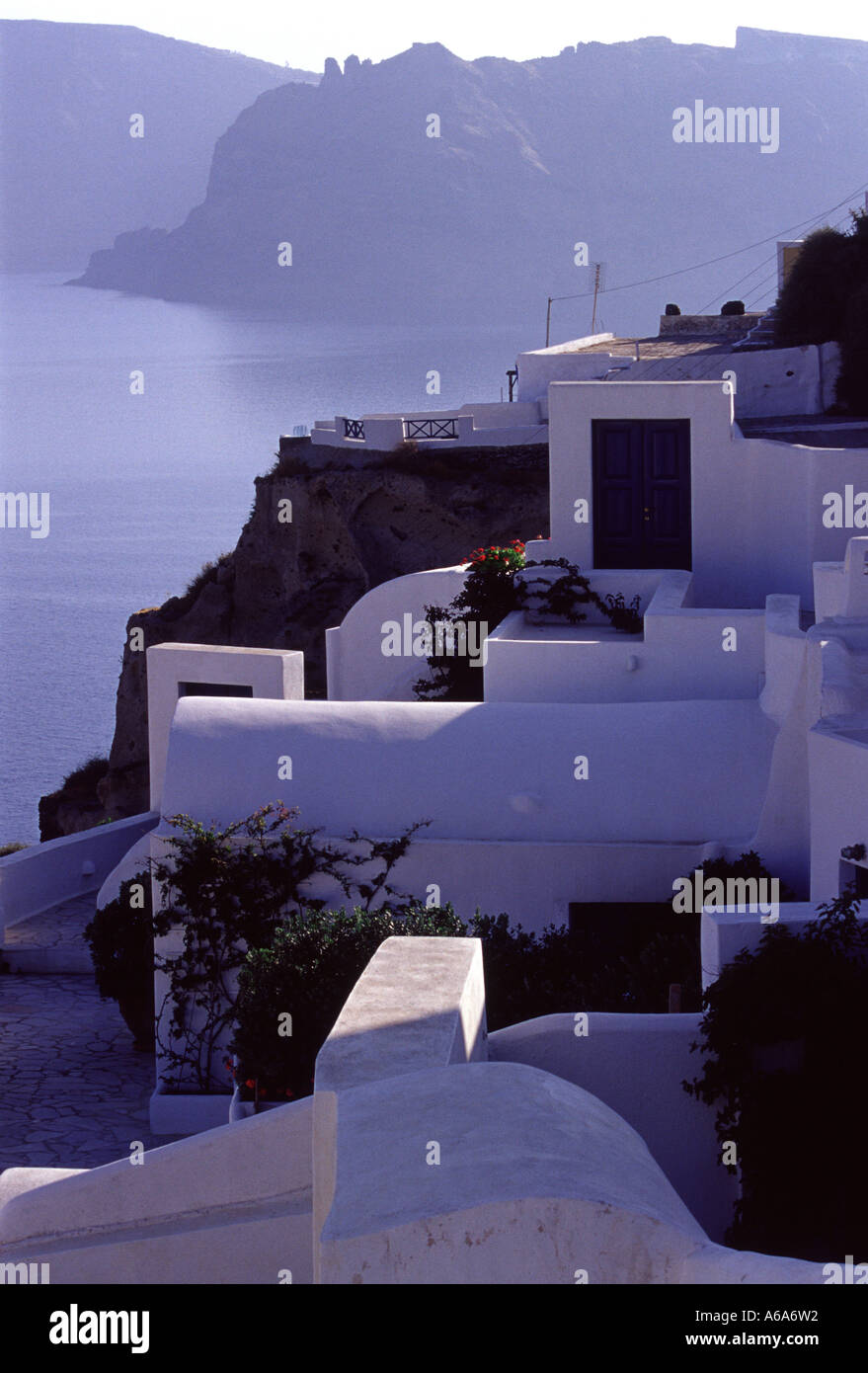 Santorini island morning 2004 Stock Photo - Alamy