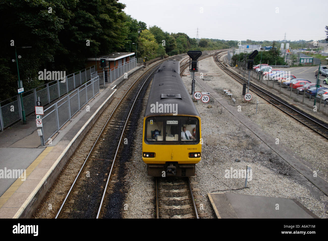 TRAIN AT RADYR RAILWAY STATION, CARDIFF, SOUTH GLAMORGAN, SOUTH WALES ...