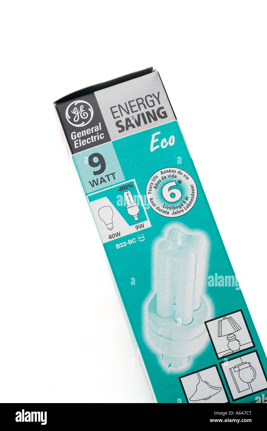 CFL bulb in box Stock Photo - Alamy
