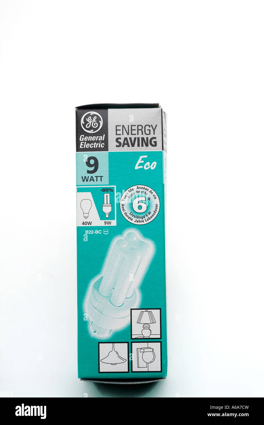 CFL bulb in box Stock Photo - Alamy