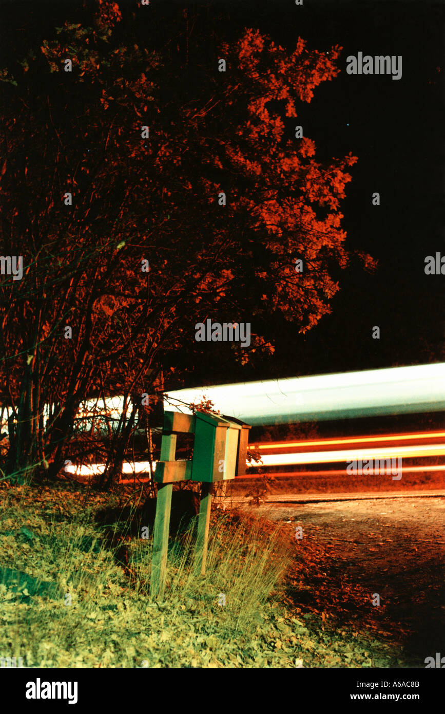 Letterbox at night Stock Photo - Alamy