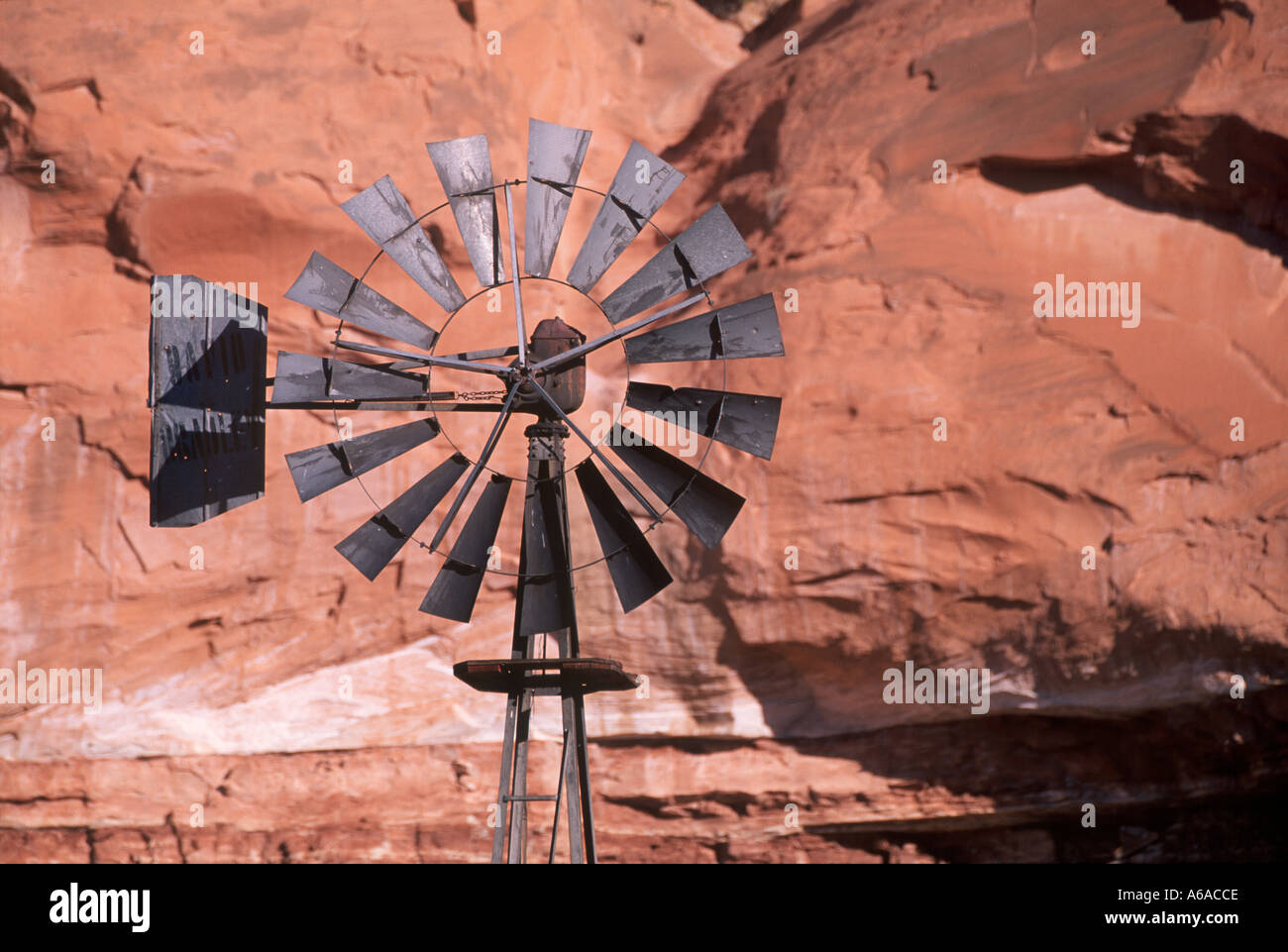 Windmill in New Mexico USA Stock Photo - Alamy