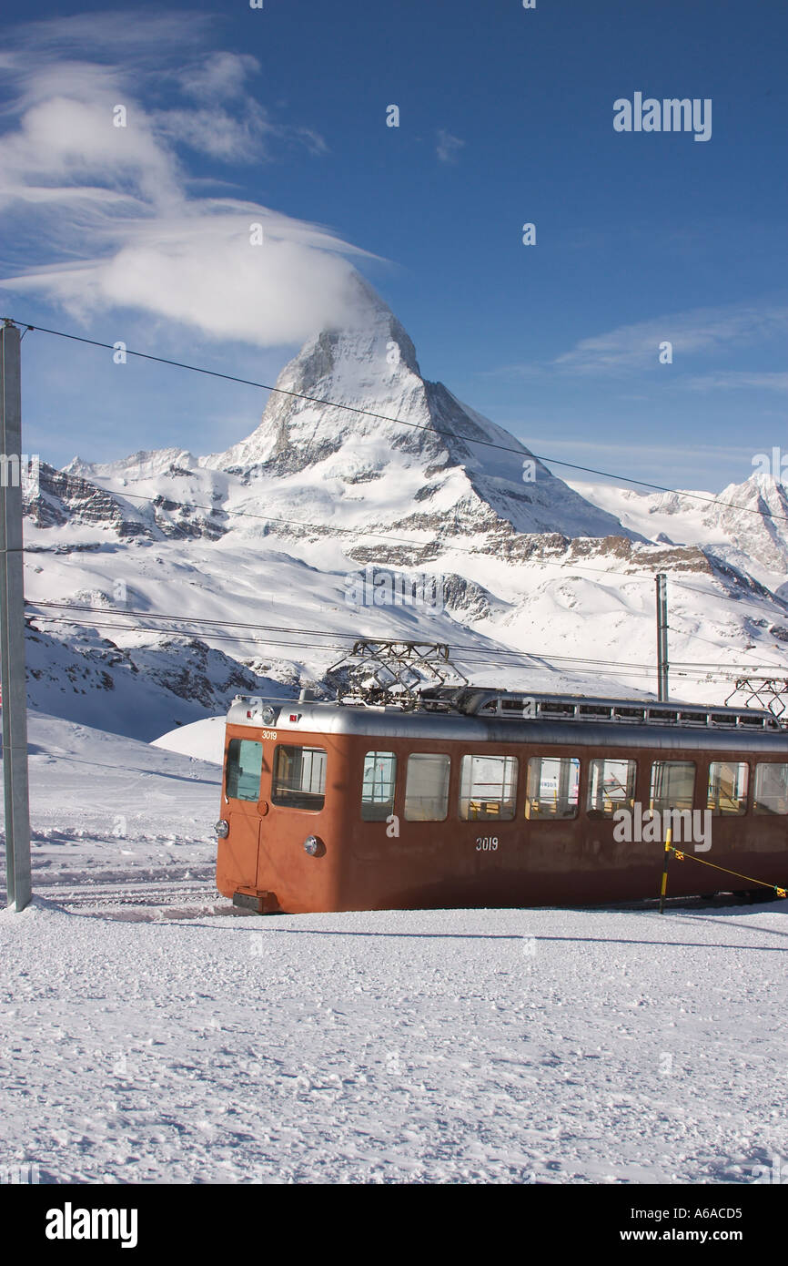 Train Matterhorn Zermatt Switzerland Stock Photo - Alamy