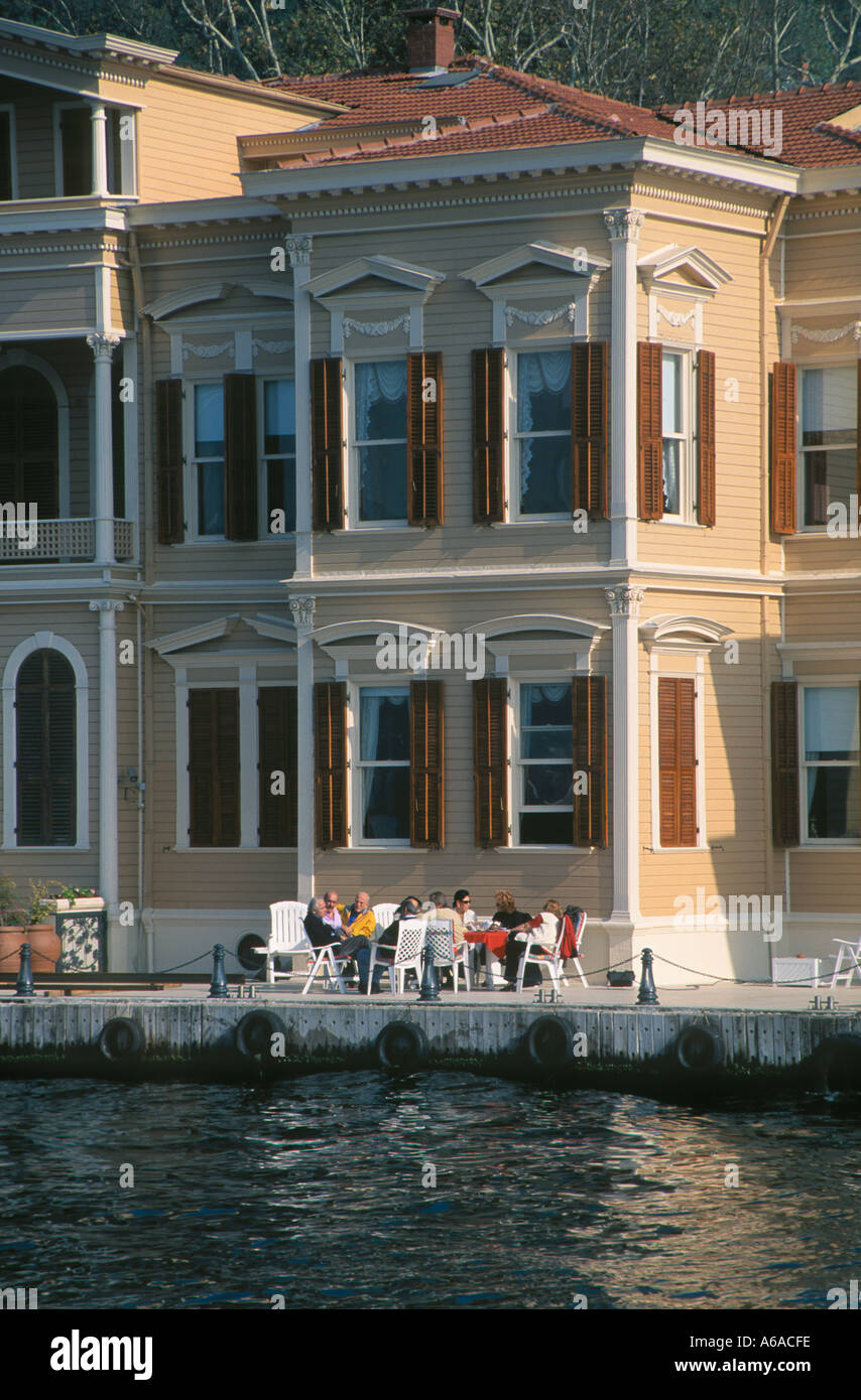 Old yali waterfront villa and a social gathering on the Asian side of ...