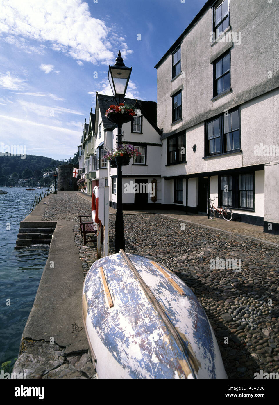 Bayards Cove quay upturned boat on cobblestone paving leads to ...