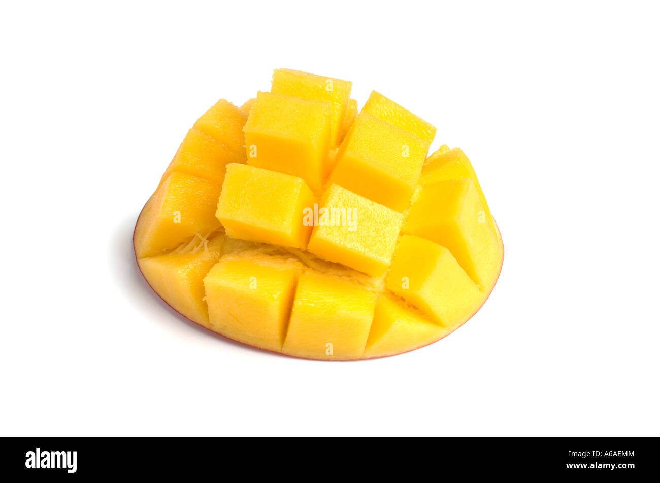 Fresh Mango cut and prepared ready to eat Stock Photo - Alamy