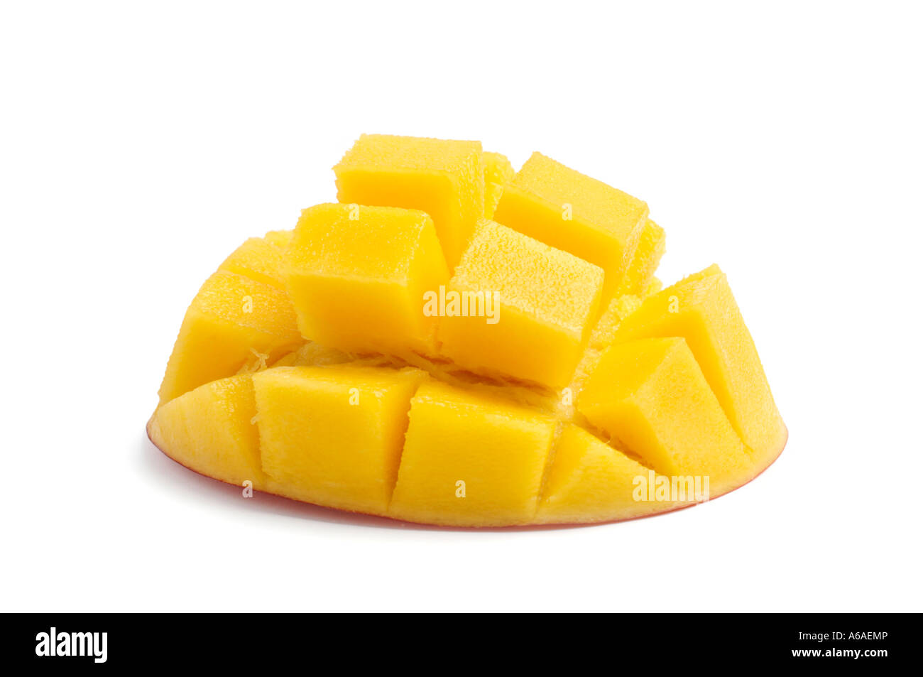 Fresh Mango cut and prepared ready to eat Stock Photo - Alamy