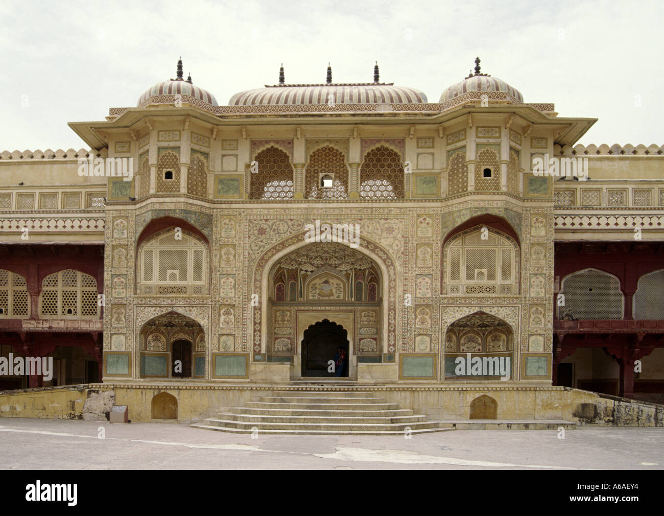Front view of the Ganesh Pol gateway, Amber Fort, Jaipur, Rajasthan ...