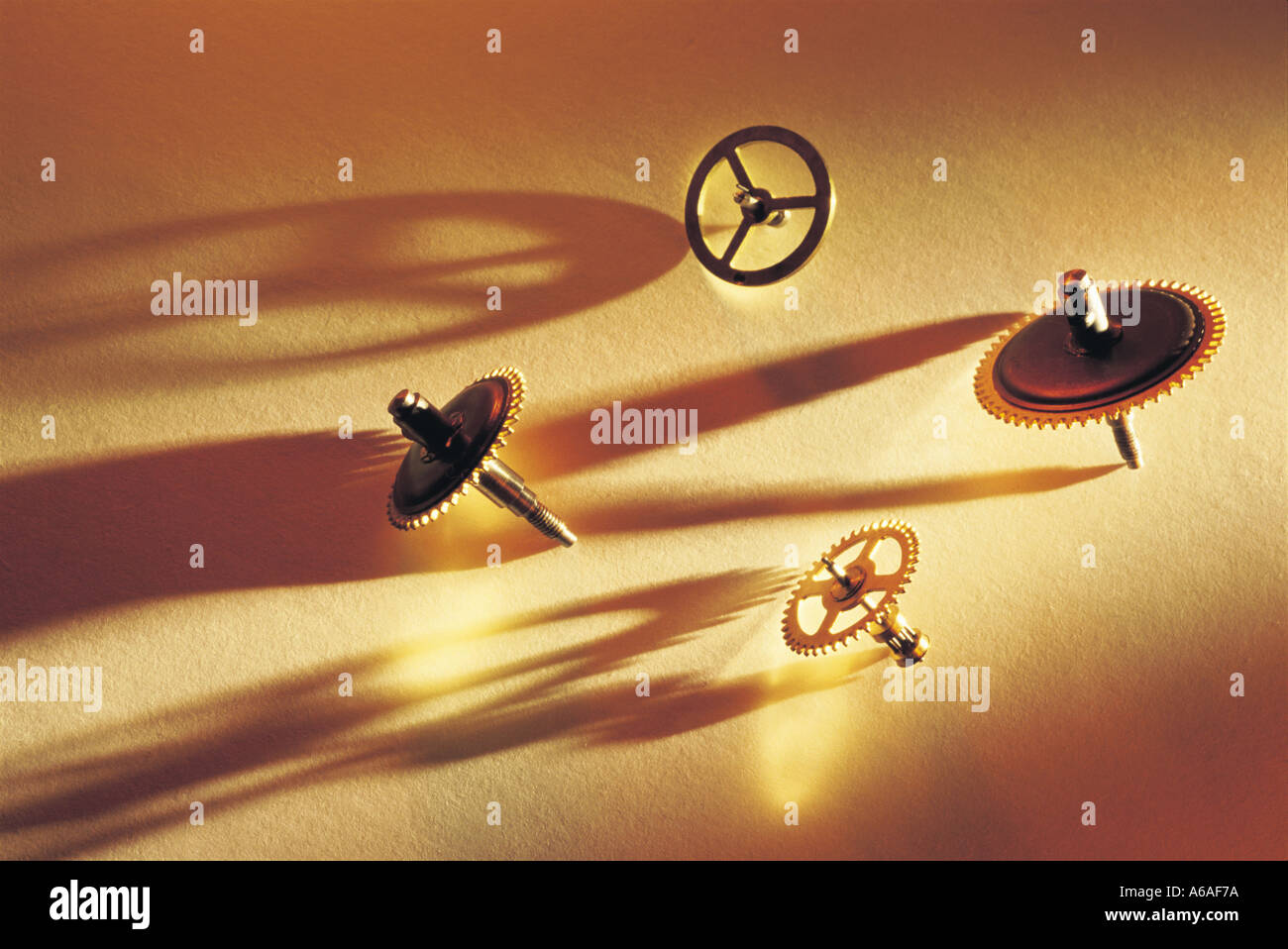 Clock Cog Wheels Stock Photo - Alamy