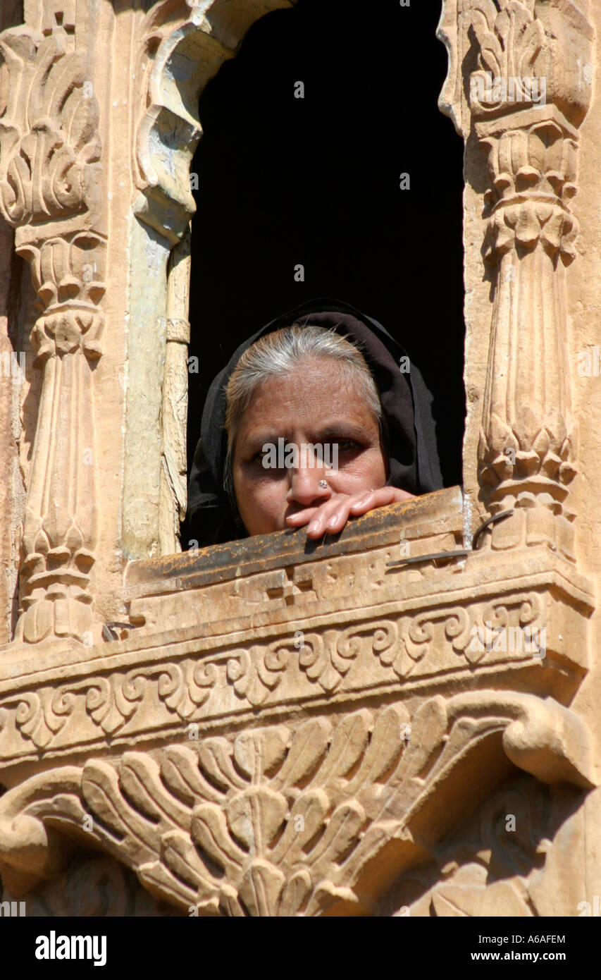 old lady at window Stock Photo - Alamy