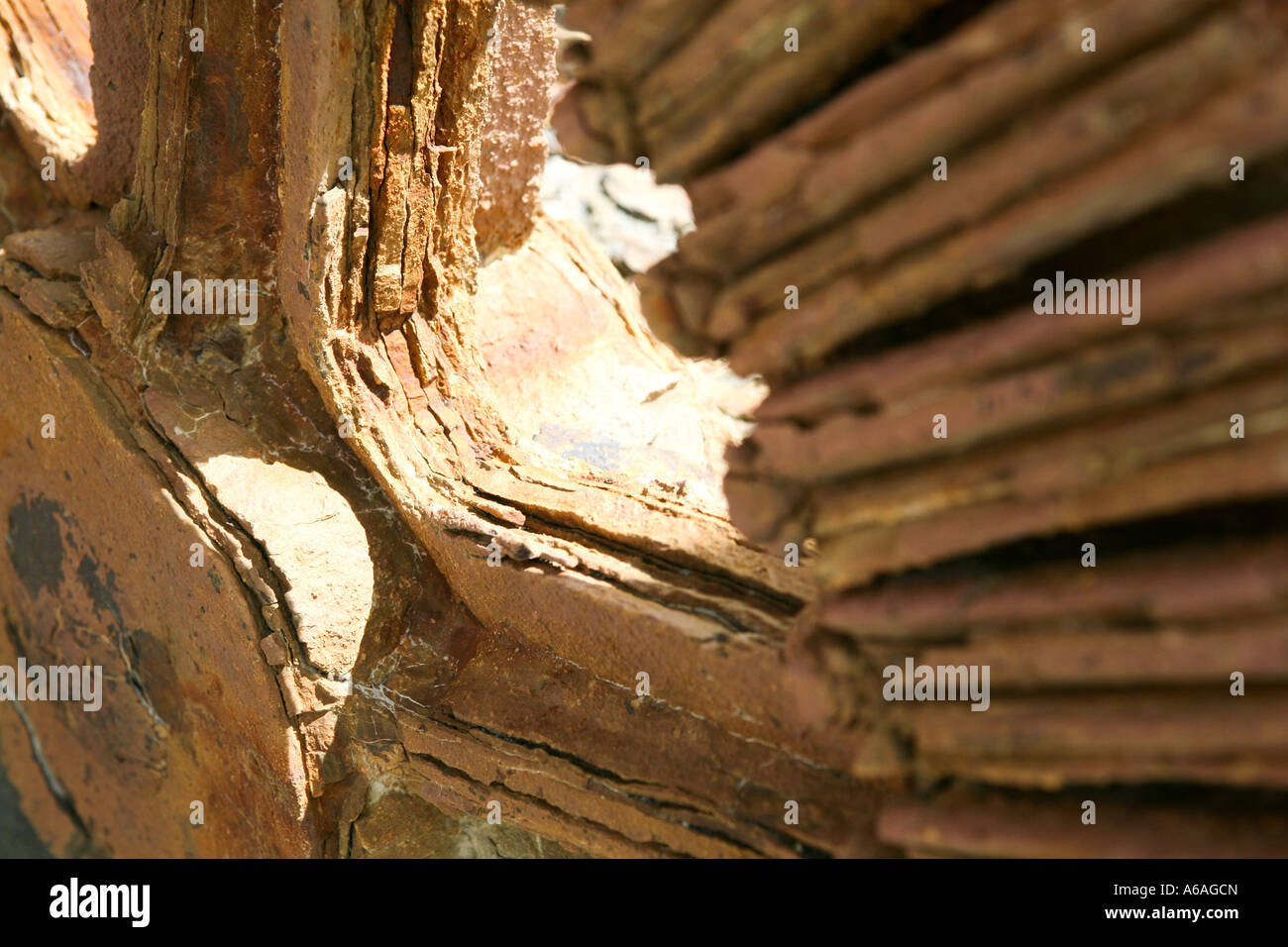 Sulphur factory remains, White Island volcano, Bay of Plenty, New ...