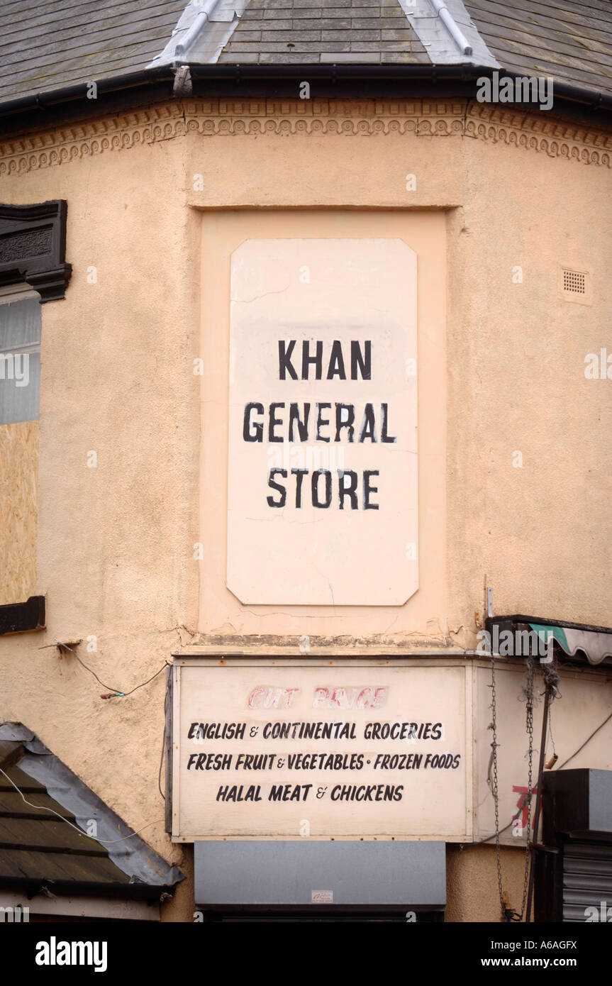 THE SIGN OVER AN ASIAN OWNED GENERAL STORE IN THE ALUM ROCK ROAD AREA ...