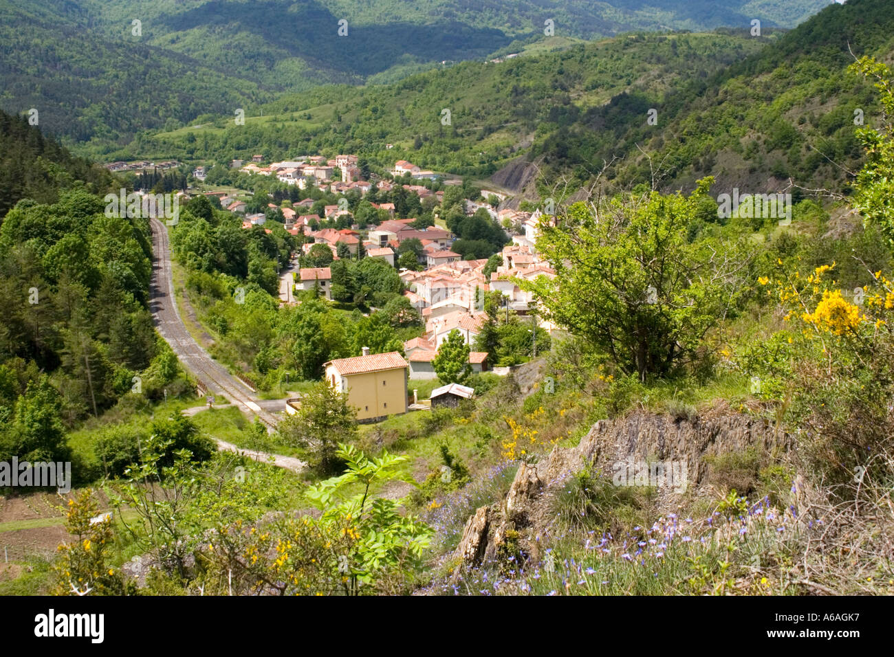 The village of Axat France Stock Photo - Alamy