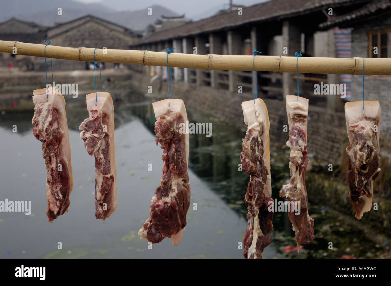Cured meat in Liukeng, a 1000 year old remote village in Jiangxi, China ...