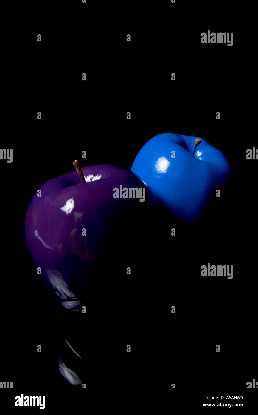 Blue and purple apples Stock Photo - Alamy