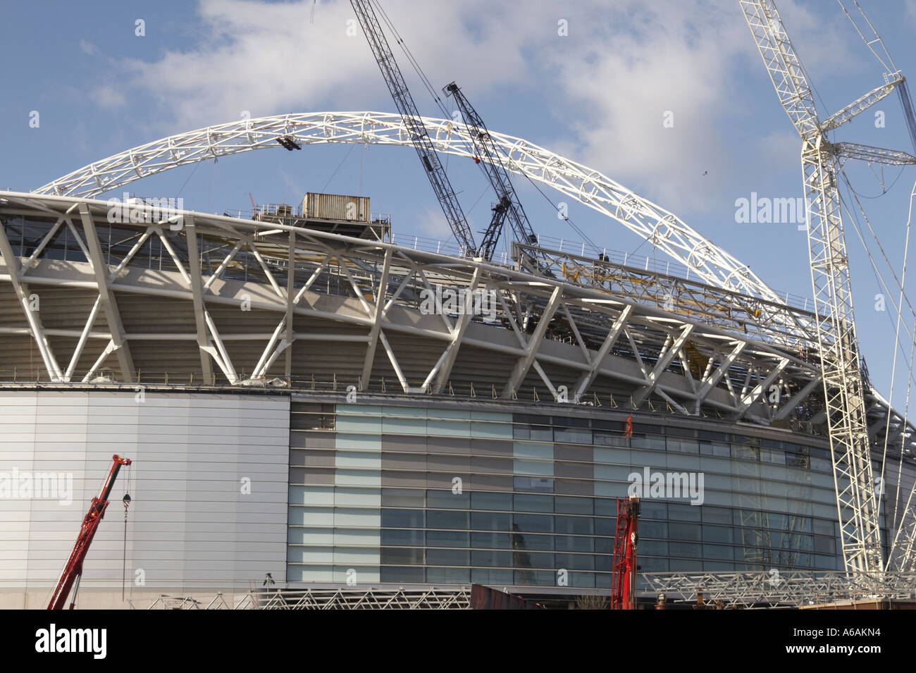 Construction of new Wembley Stadium arch in London UK Stock Photo - Alamy