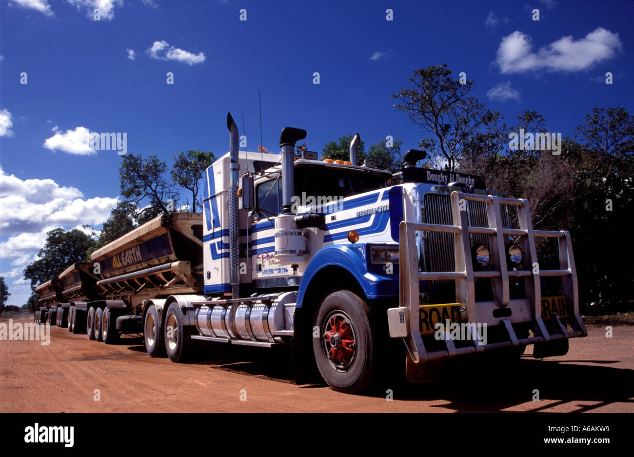 A Road Train in Kakadu National Park, outside of Darwin, The Northern ...