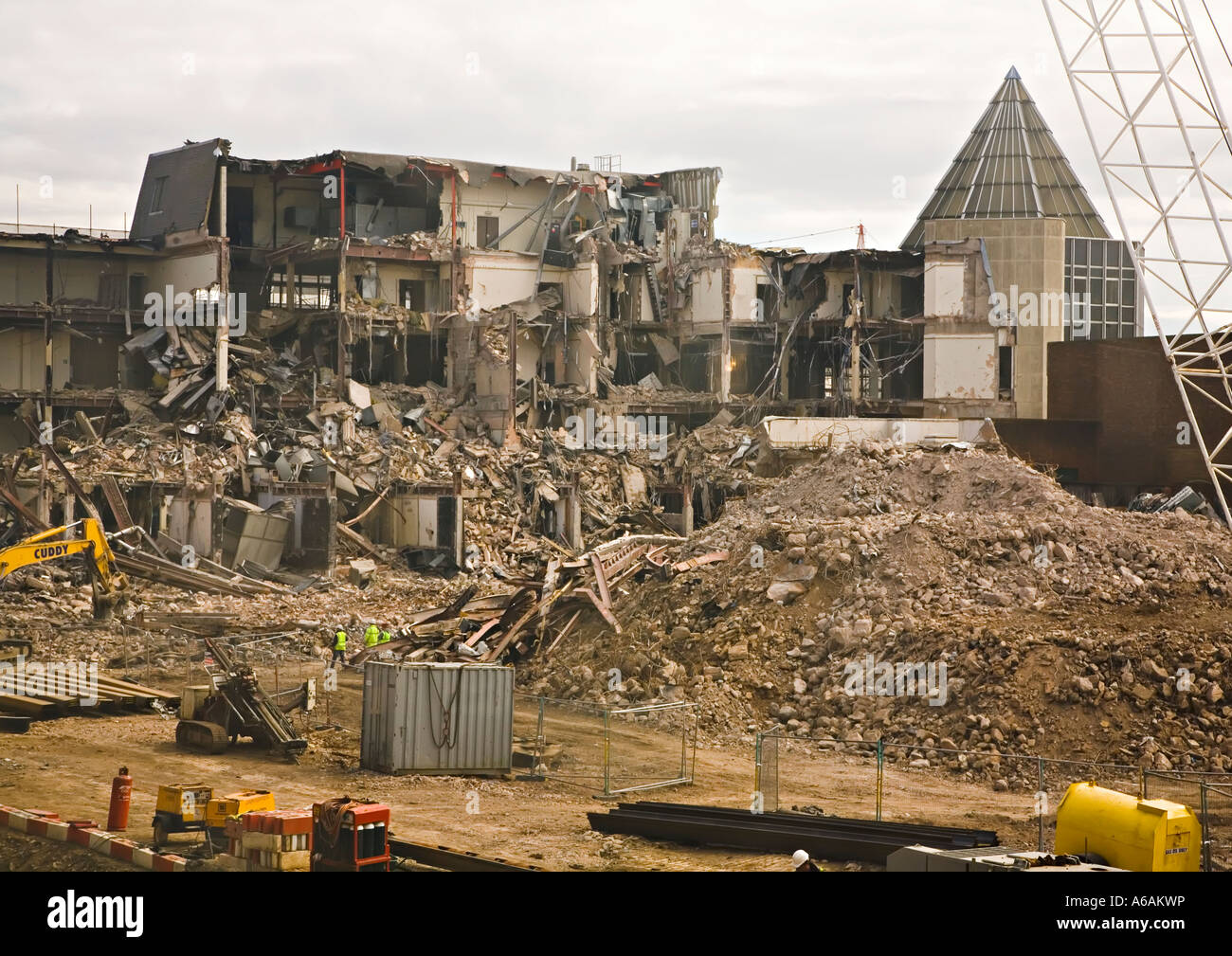 Major demolition work for regeneration building project in Cardiff city ...