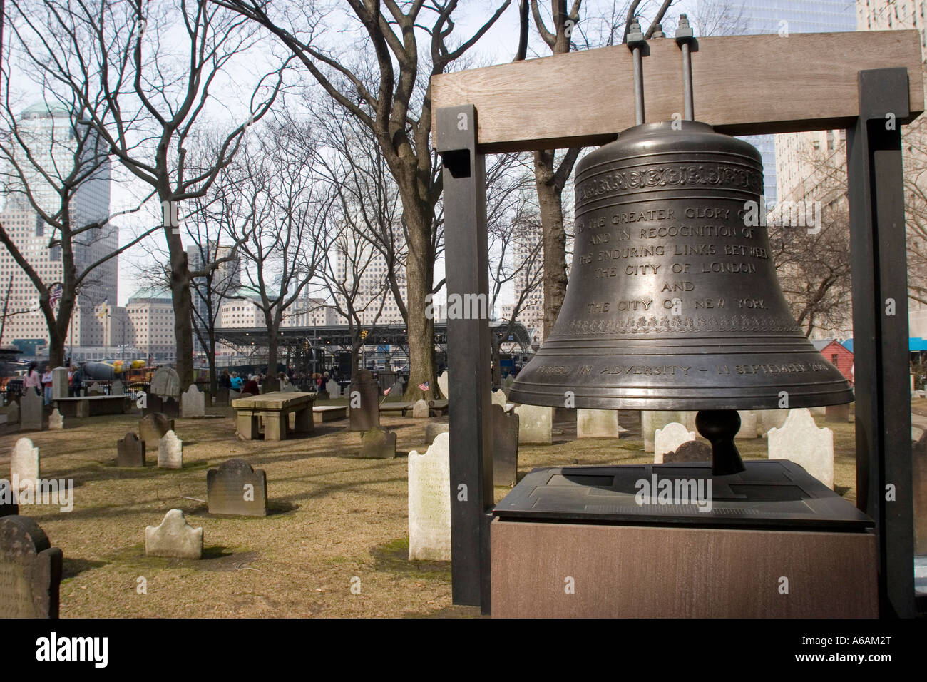 Bell of Hope in Churchyard of St Paul's Chapel near Site of World Trade ...