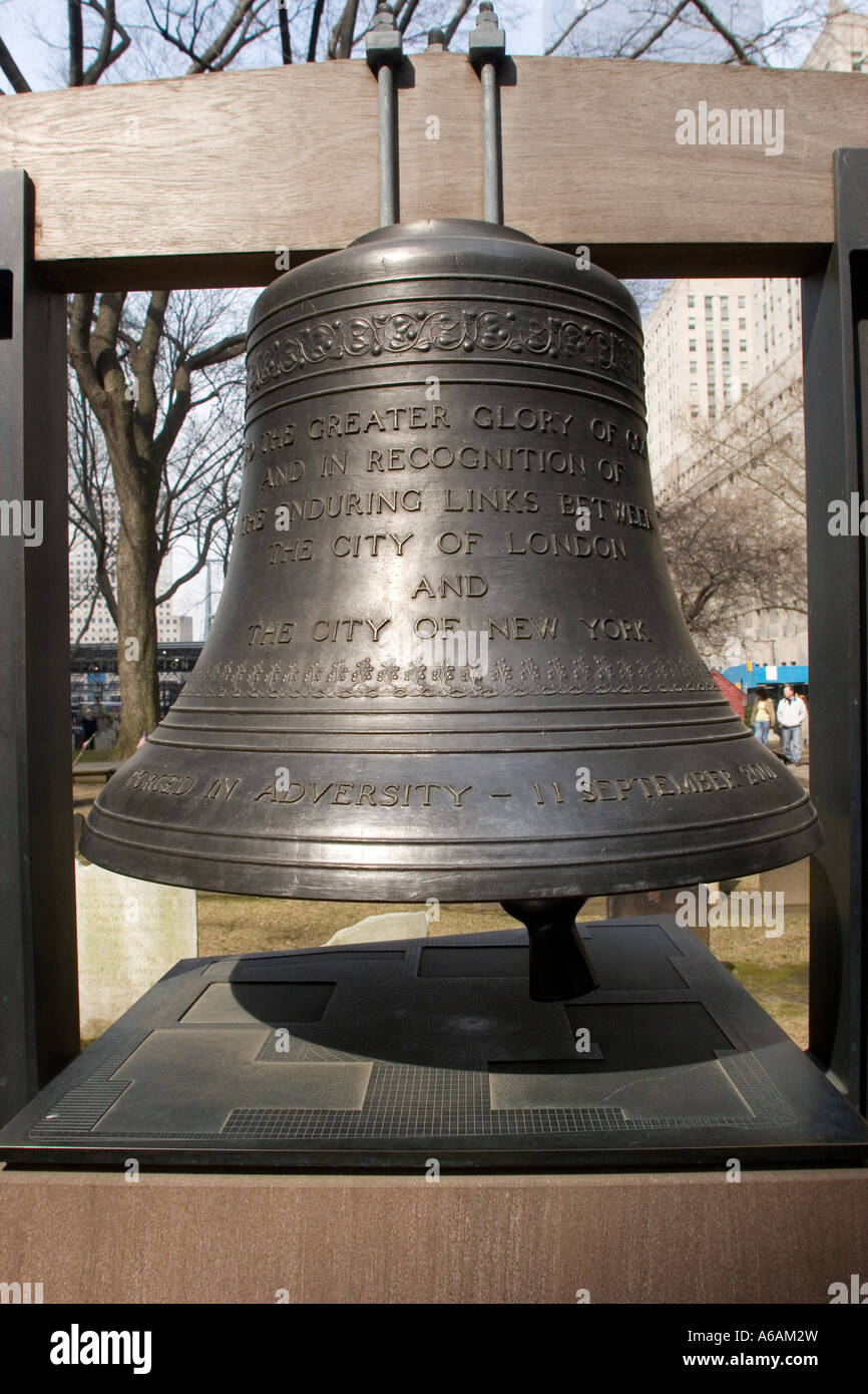 Bell of Hope in Churchyard of St Paul's Chapel near Site of World Trade ...