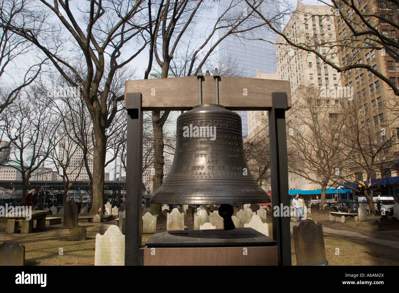 Bell of Hope in Churchyard of St Paul's Chapel near Site of World Trade ...