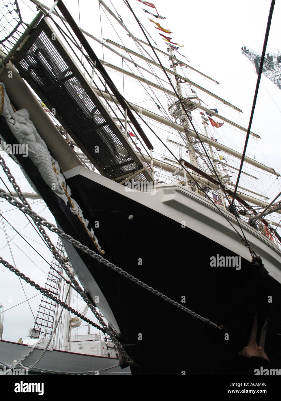 kaliakra, bulgarian tall ship in dock at portsmouth harbour, hampshire ...