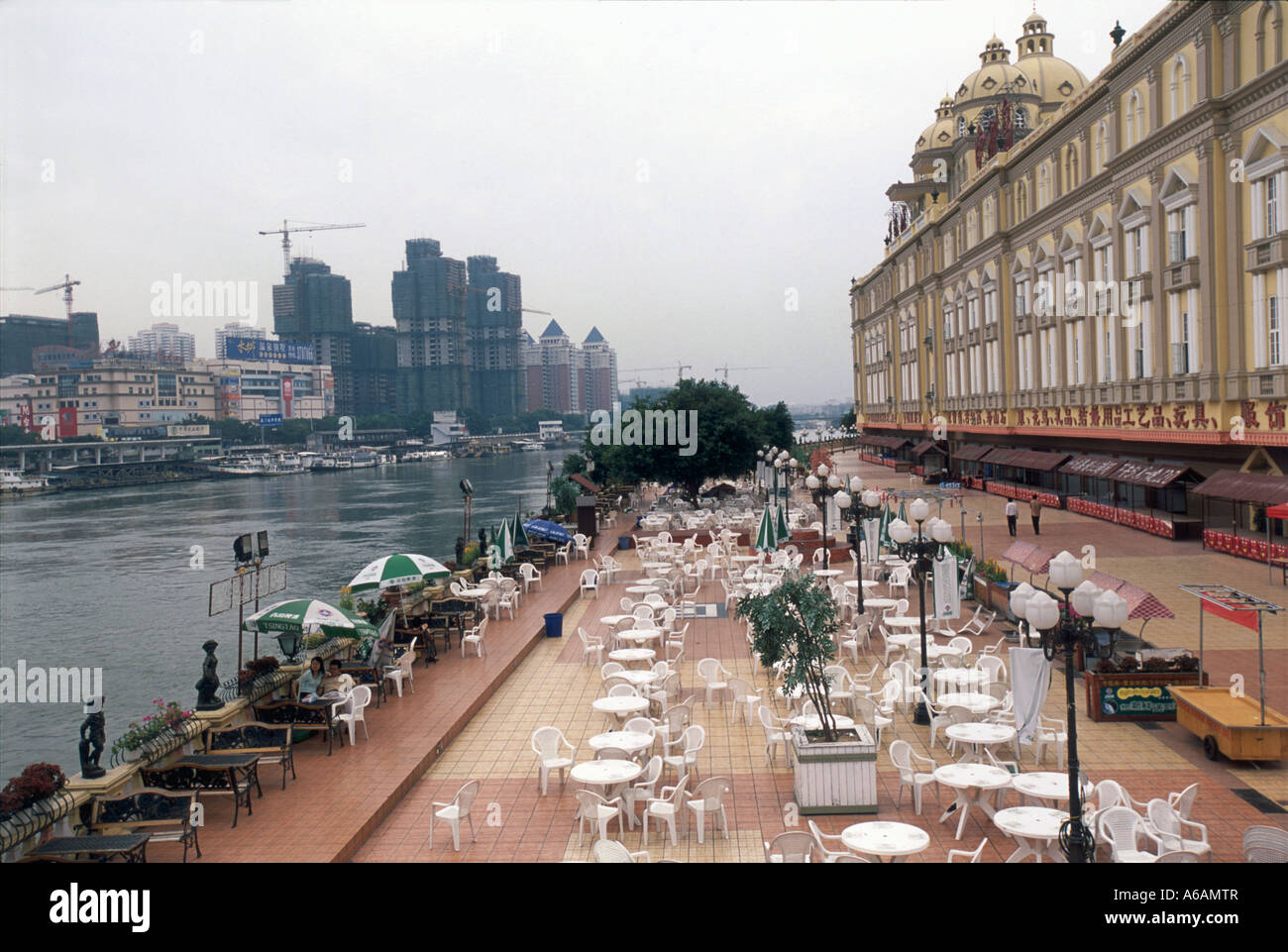 China, Fujian, Fuzhou, Zhongzhou Island, elegant European architecture ...