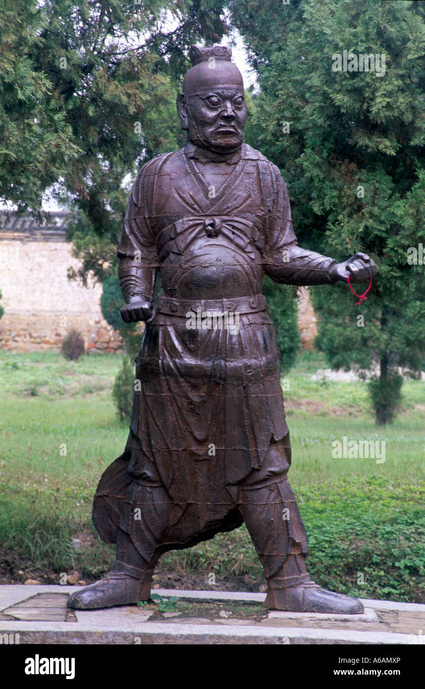 China, Henan, Dengfeng, Shaolin Temple, Bodhidarma statue of Indian ...