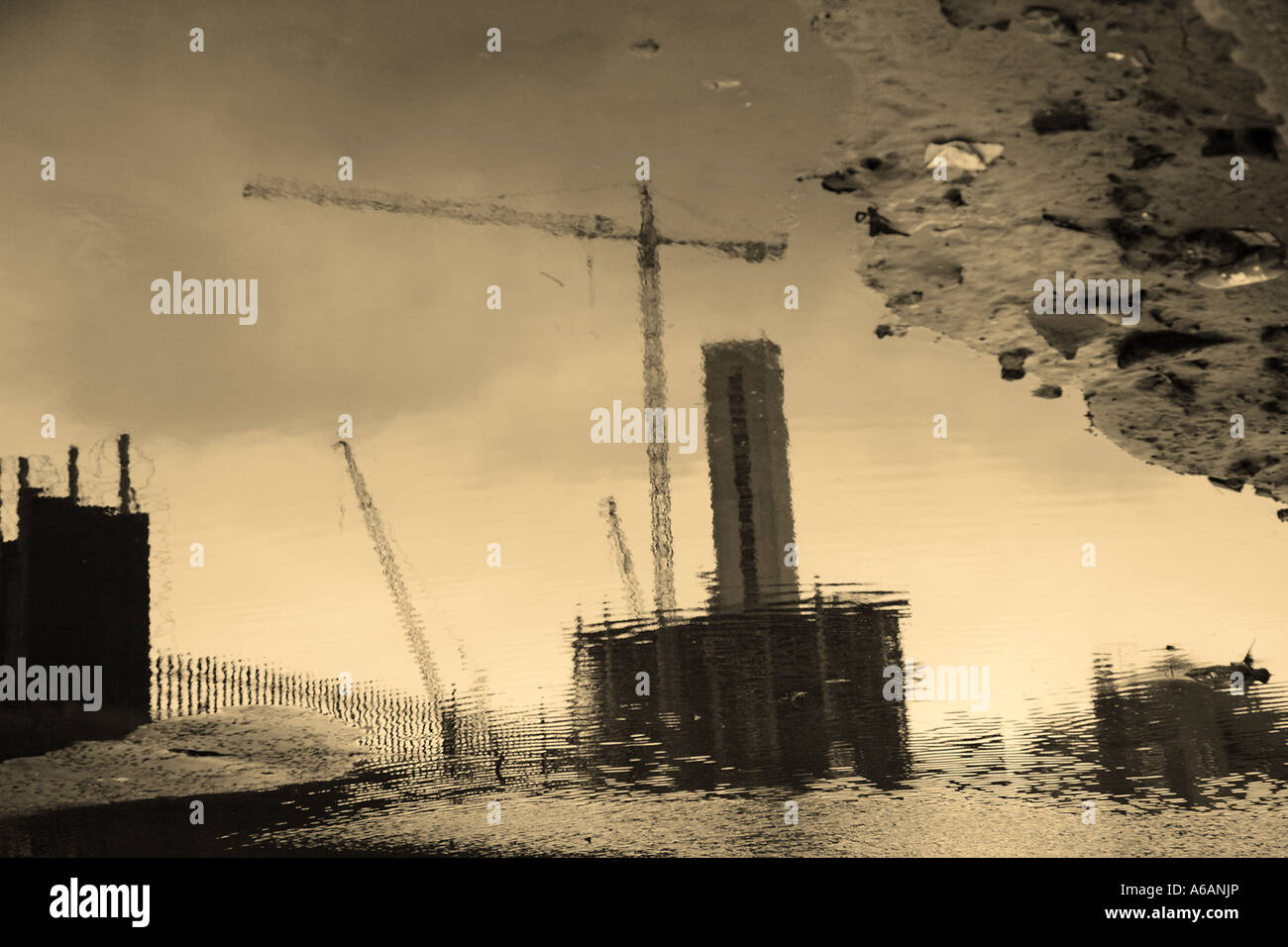 Reflection of the construction of Bridgewater Place Leeds in Leeds ...