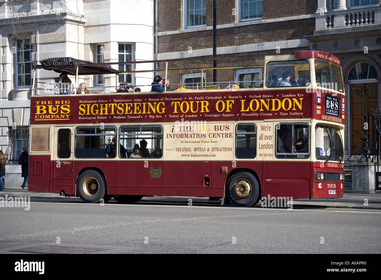 Sightseeing Tour Bus Whitehall London England Stock Photo - Alamy