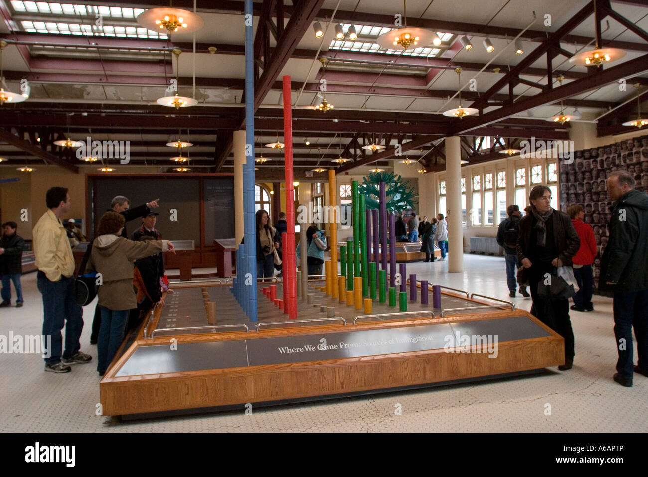 display Ellis Island Immigration Centre New York NYC USA Stock Photo ...