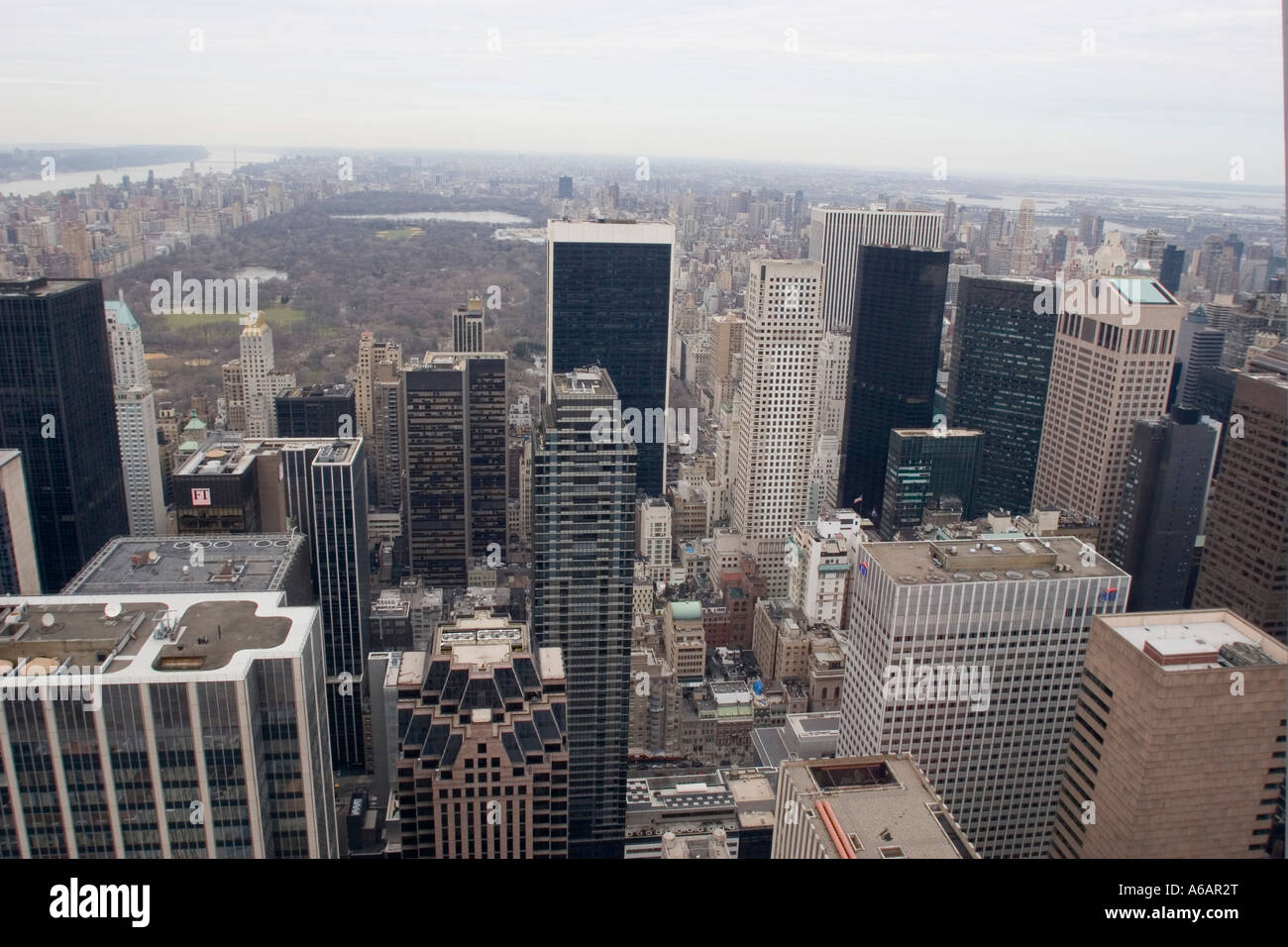 View from Top of the Rock Rockefeller Center centre observation deck ...