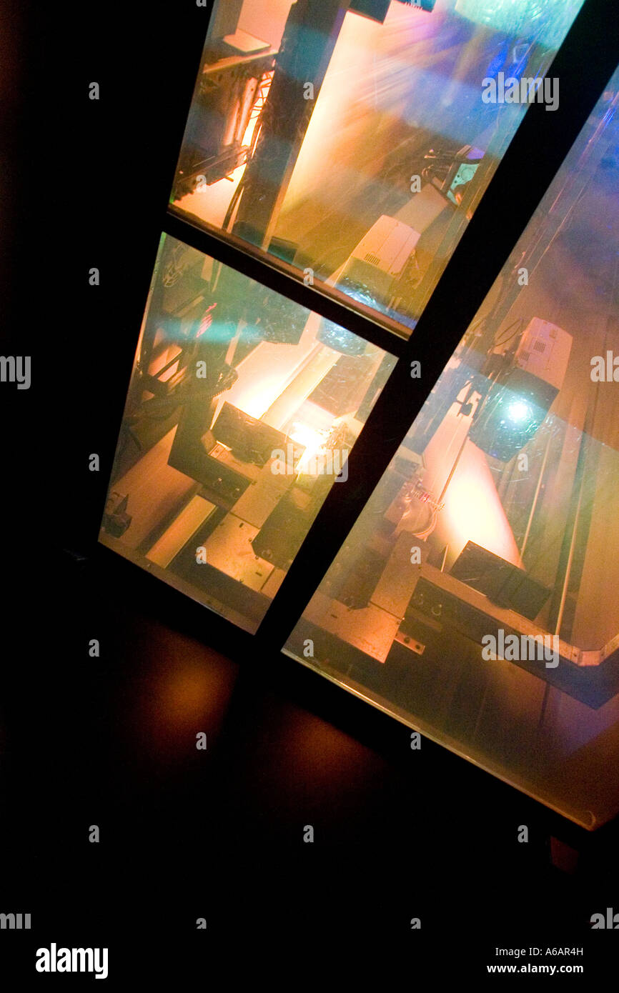 Light show in elevator to Top of the Rock. Rockefeller Center New York ...